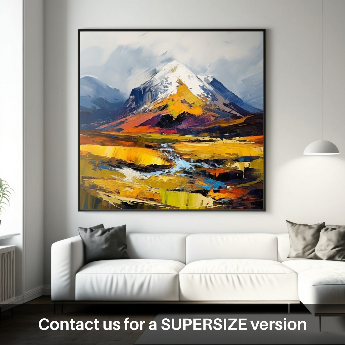 Painting and Art Print of Meall nan Tarmachan entitled "Highland Majes ...