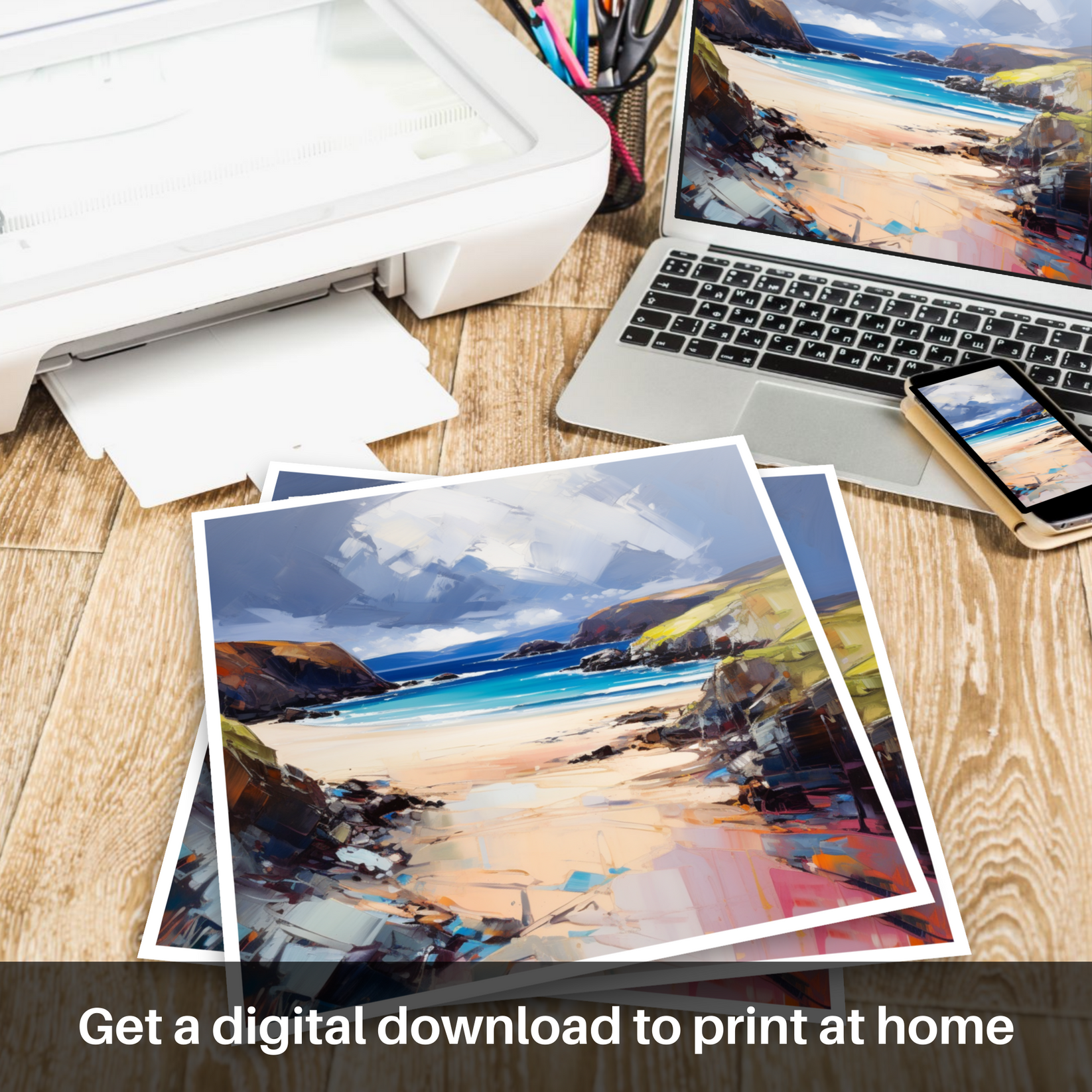 Painting and Art Print of Balnakeil Bay, Durness, Sutherland entitled ...