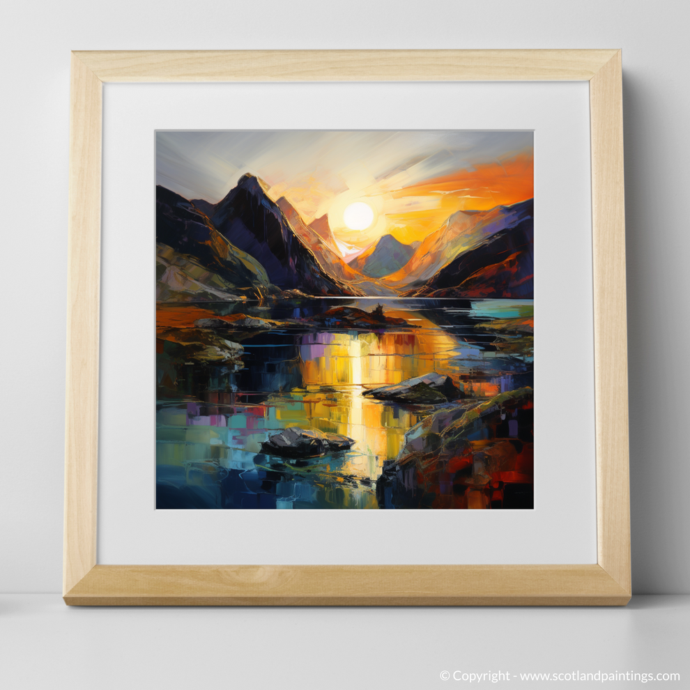 Painting and Art Print of Loch Coruisk at sunset entitled "Sunset Sona ...