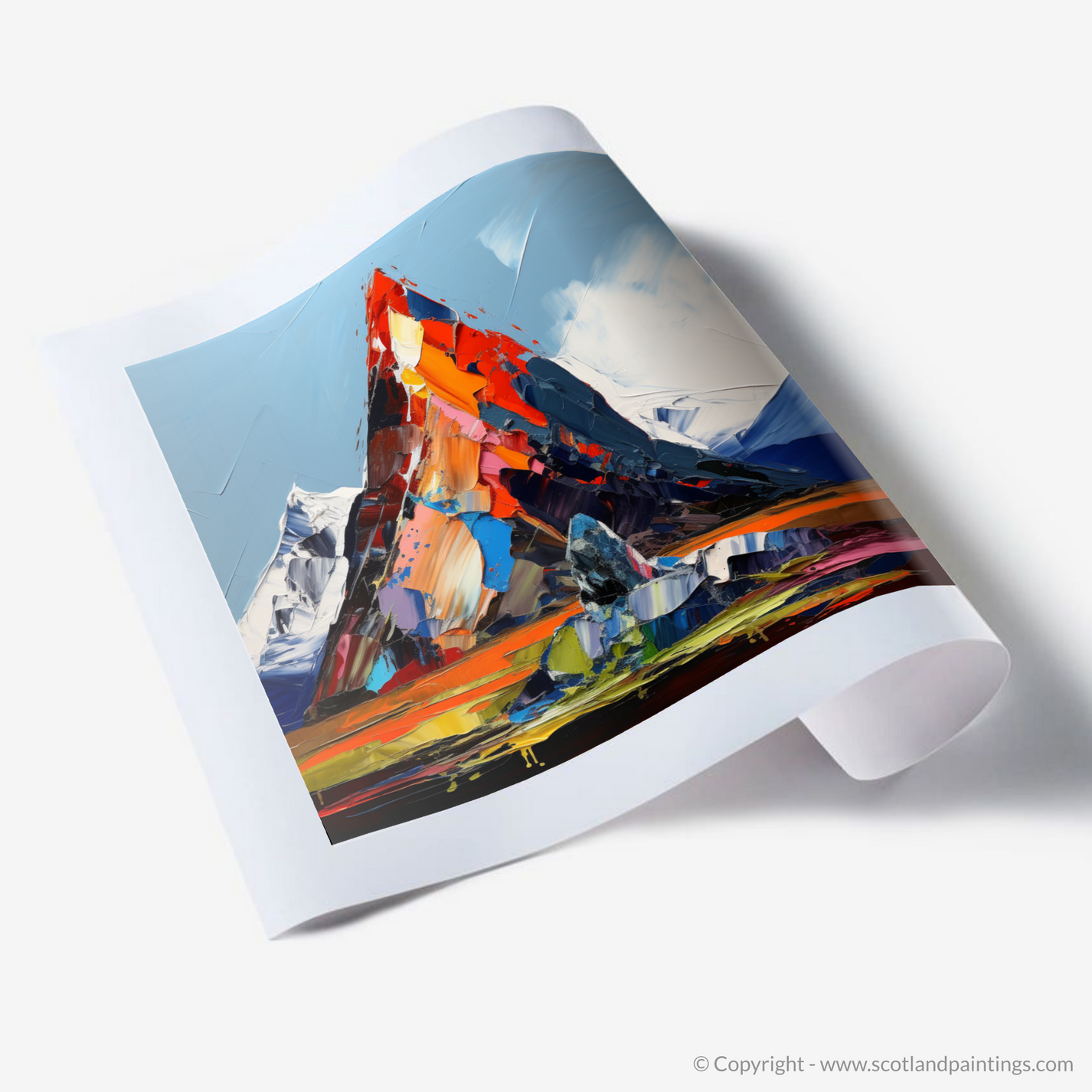 Painting and Art Print of Cairn Gorm entitled "Expressionist Elegy of ...