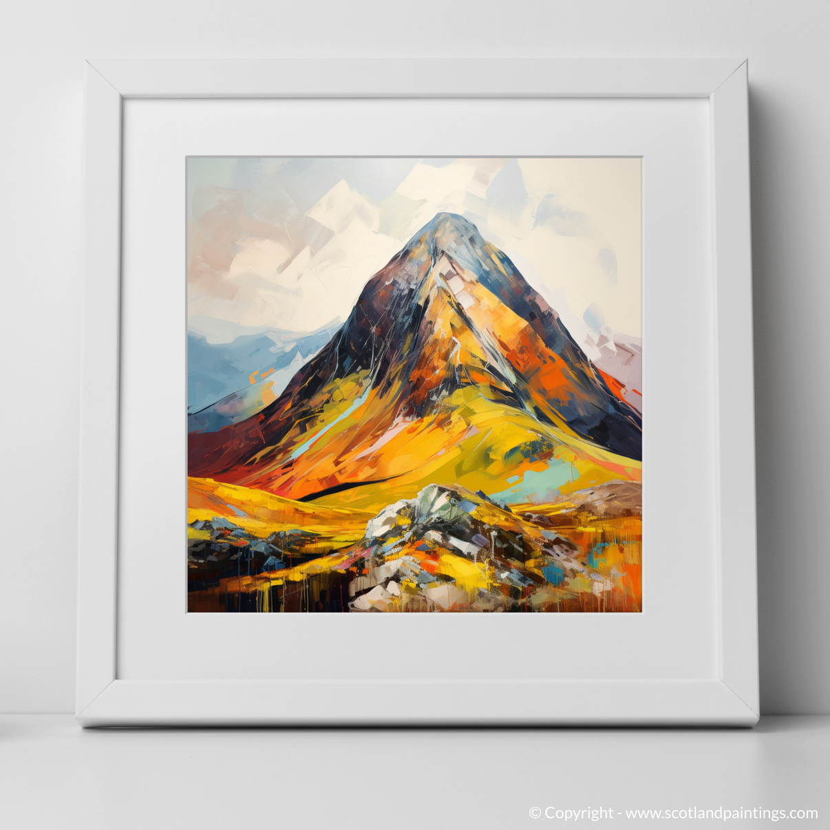 Painting and Art Print of Stob Coire Raineach (Buachaille Etive Beag ...