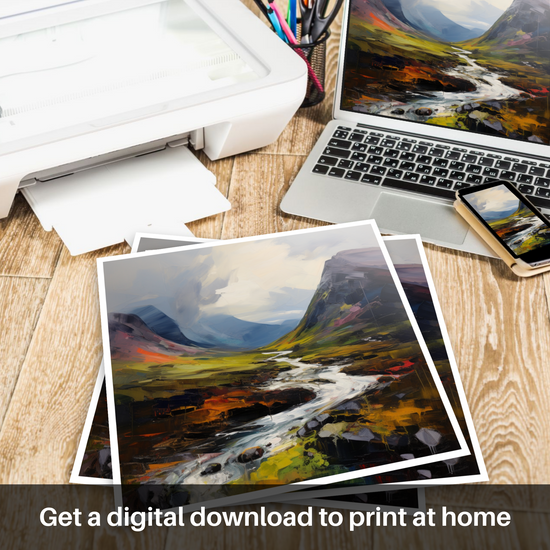 Painting and Art Print of Meall Greigh entitled "Meall Greigh Unleashe ...