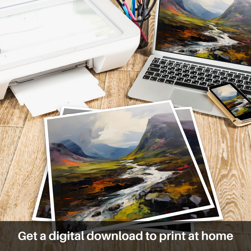 Painting and Art Print of Meall Greigh entitled "Meall Greigh Unleashe ...