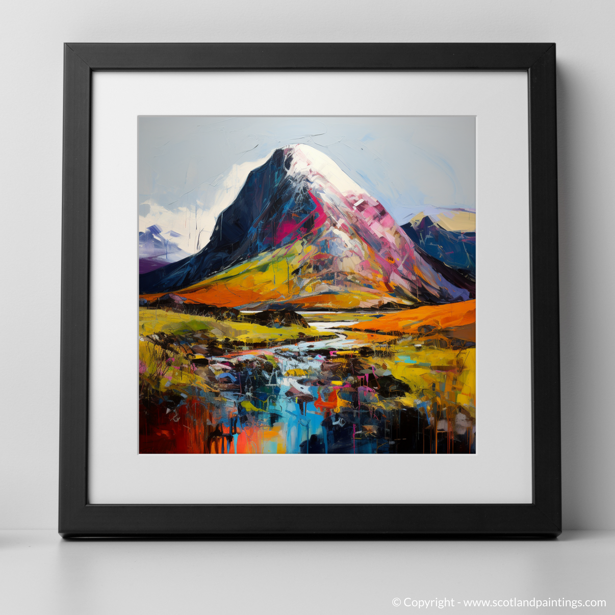 Painting and Art Print of Ben Nevis. Ben Nevis in Expressionist Colour ...