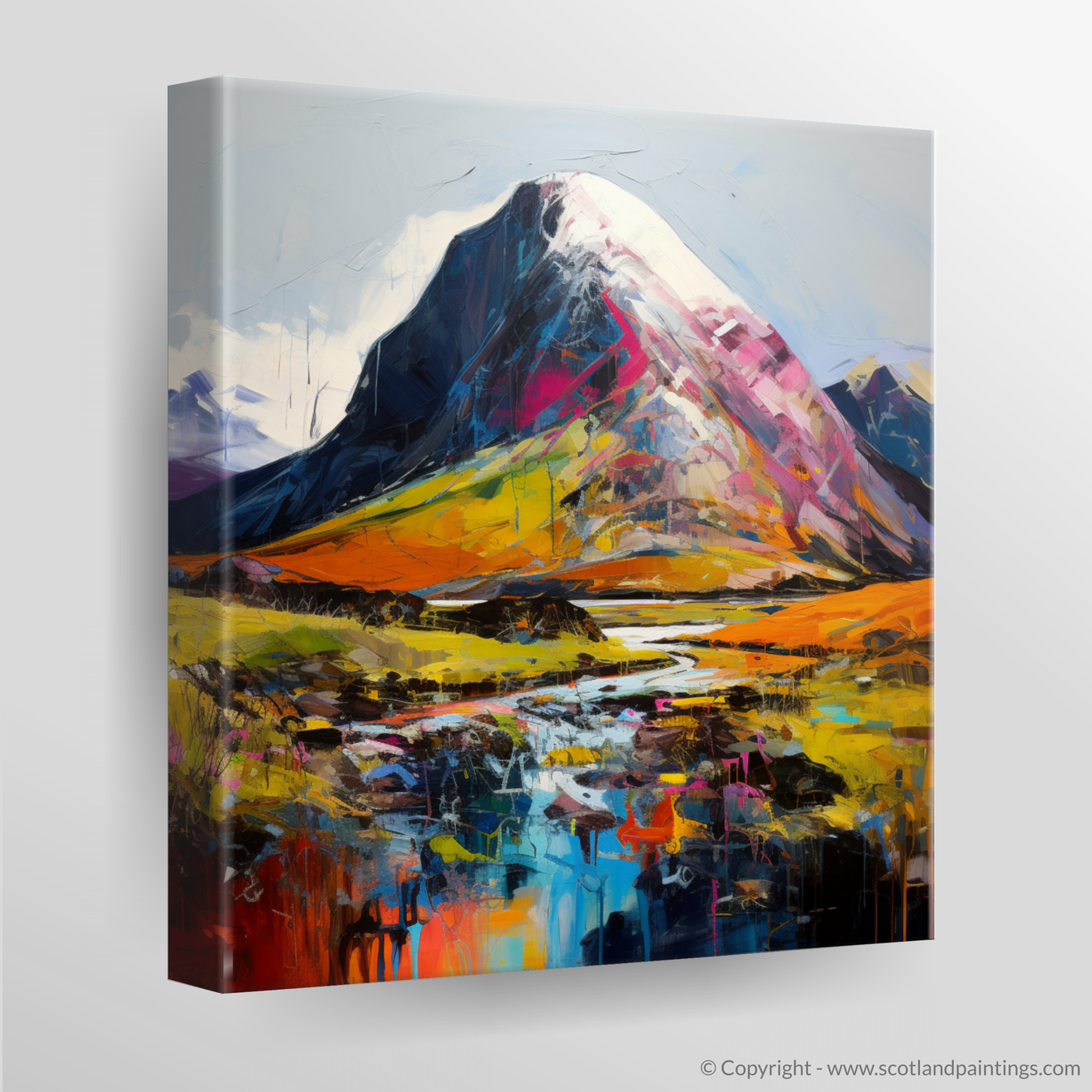 Painting and Art Print of Ben Nevis. Ben Nevis in Expressionist Colour ...