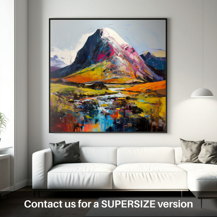 Painting and Art Print of Ben Nevis. Ben Nevis in Expressionist Colour ...