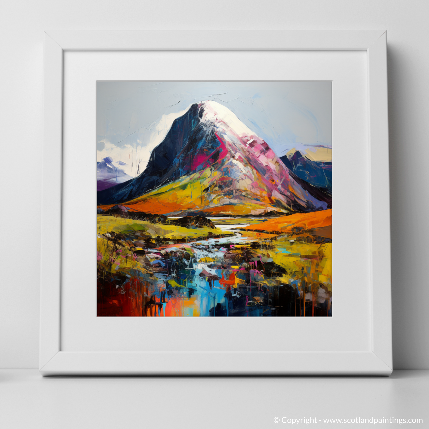 Painting and Art Print of Ben Nevis. Ben Nevis in Expressionist Colour ...