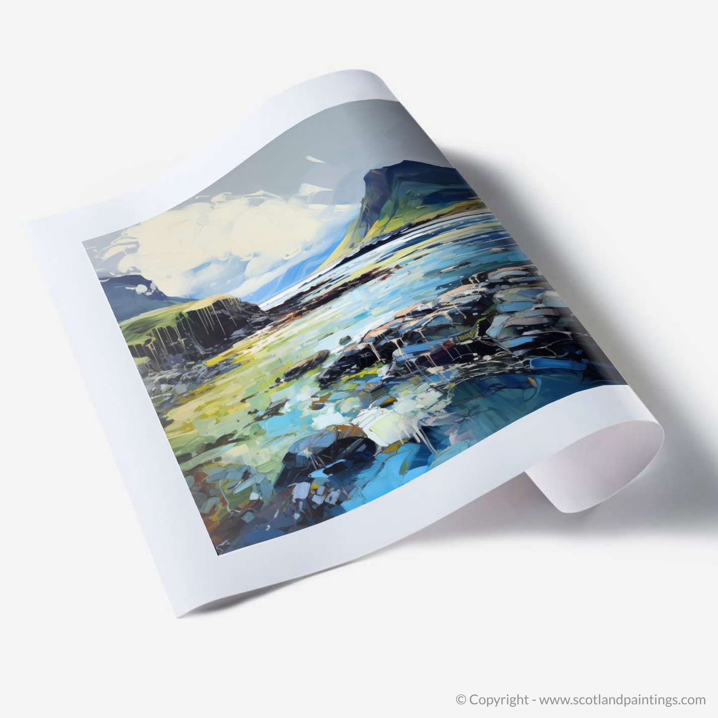 Painting and Art Print of Ardtun Bay, Isle of Mull entitled "Ardtun Ba ...