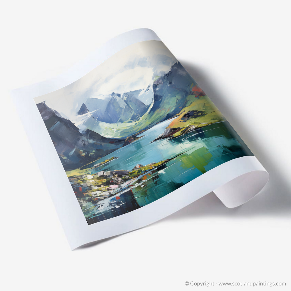Painting and Art Print of Loch Coruisk, Isle of Skye entitled "Embrace ...