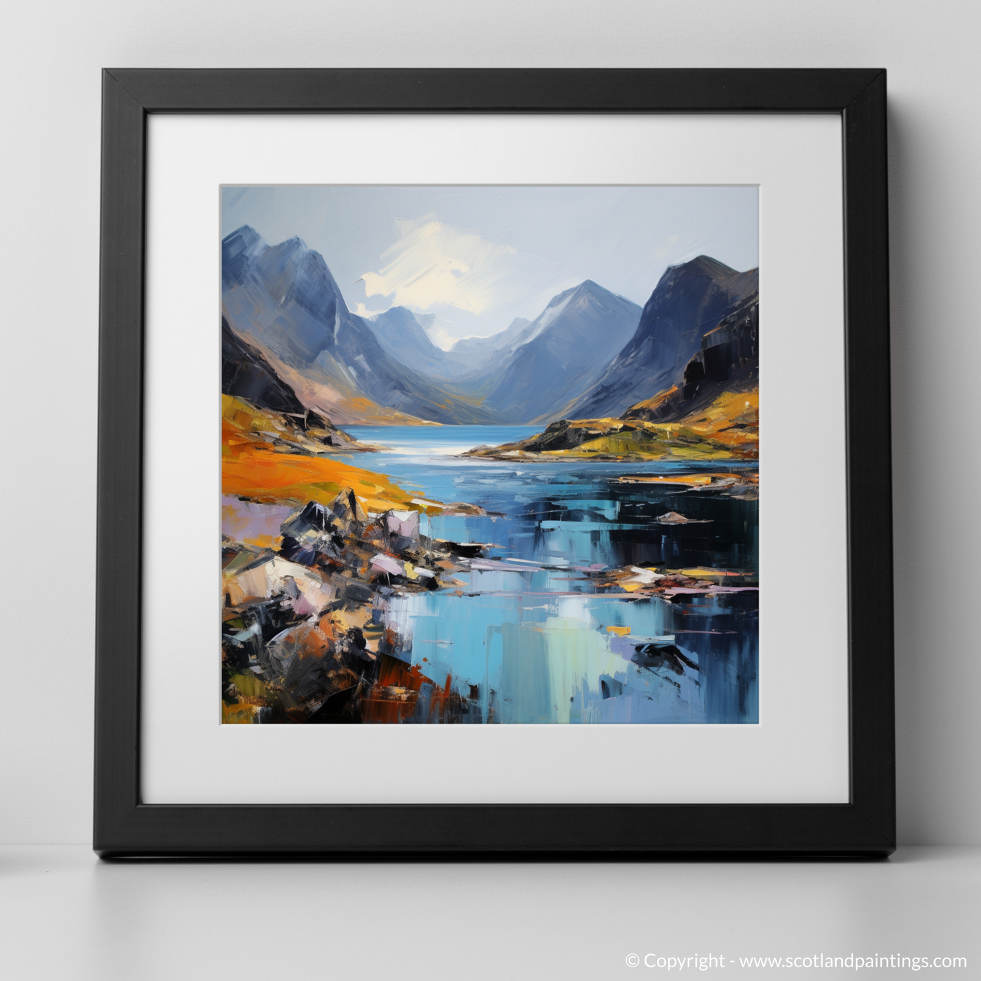 Painting and Art Print of Loch Coruisk, Isle of Skye entitled "Mystic ...