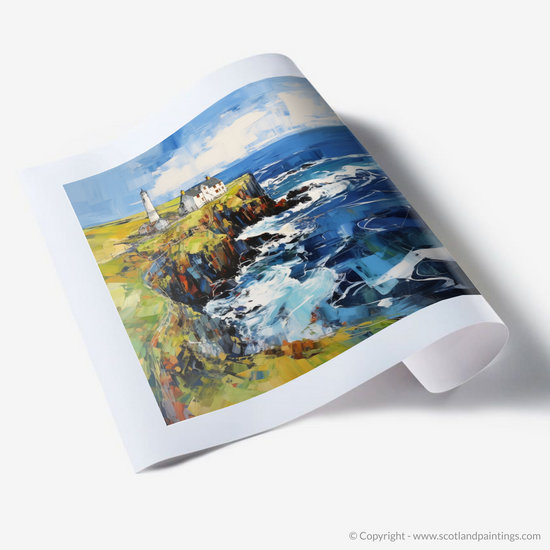 Painting and Art Print of Shetland, North of mainland Scotland entitle ...