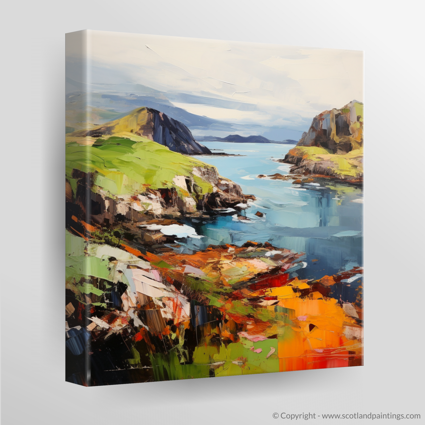 Painting and Art Print of Easdale Sound, Easdale, Argyll and Bute enti ...