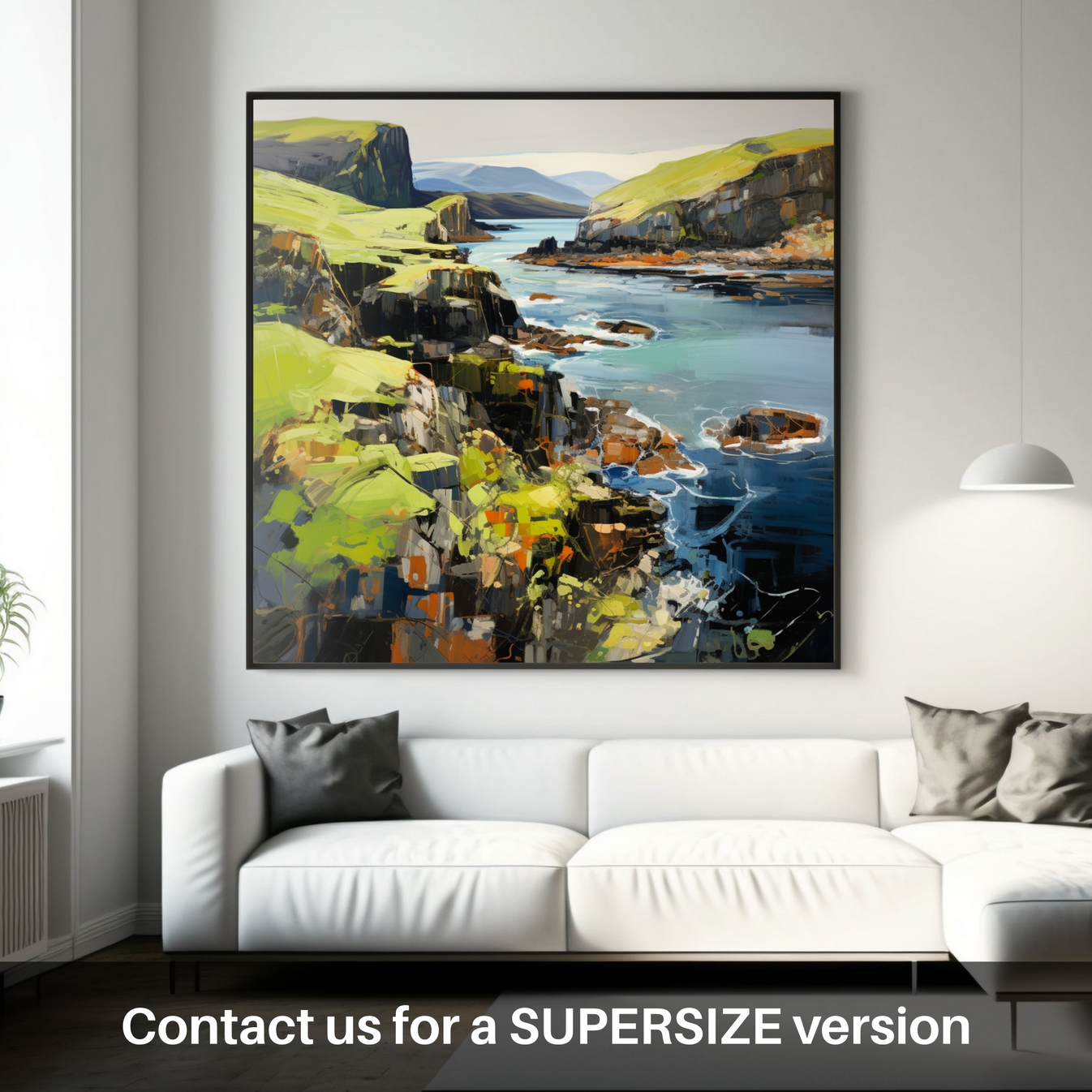 Painting and Art Print of Easdale Sound, Easdale, Argyll and Bute enti ...