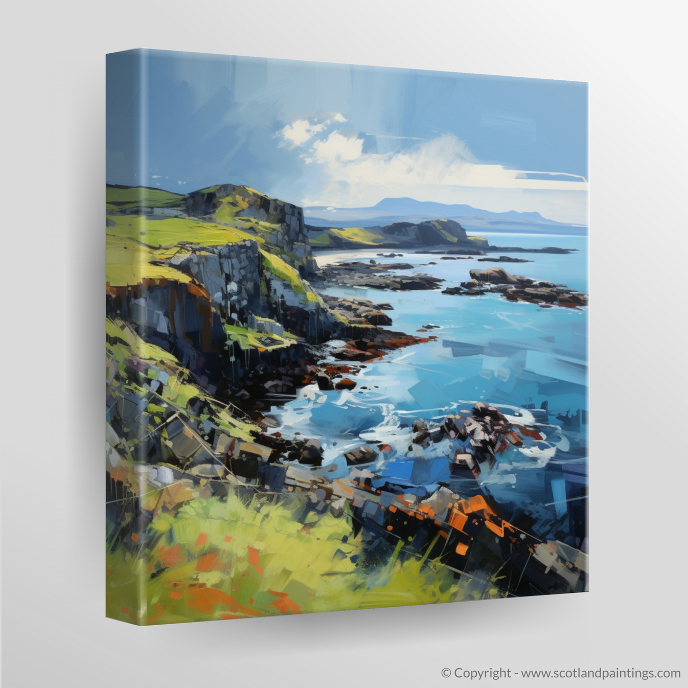 Painting and Art Print of Easdale Sound, Easdale, Argyll and Bute enti ...