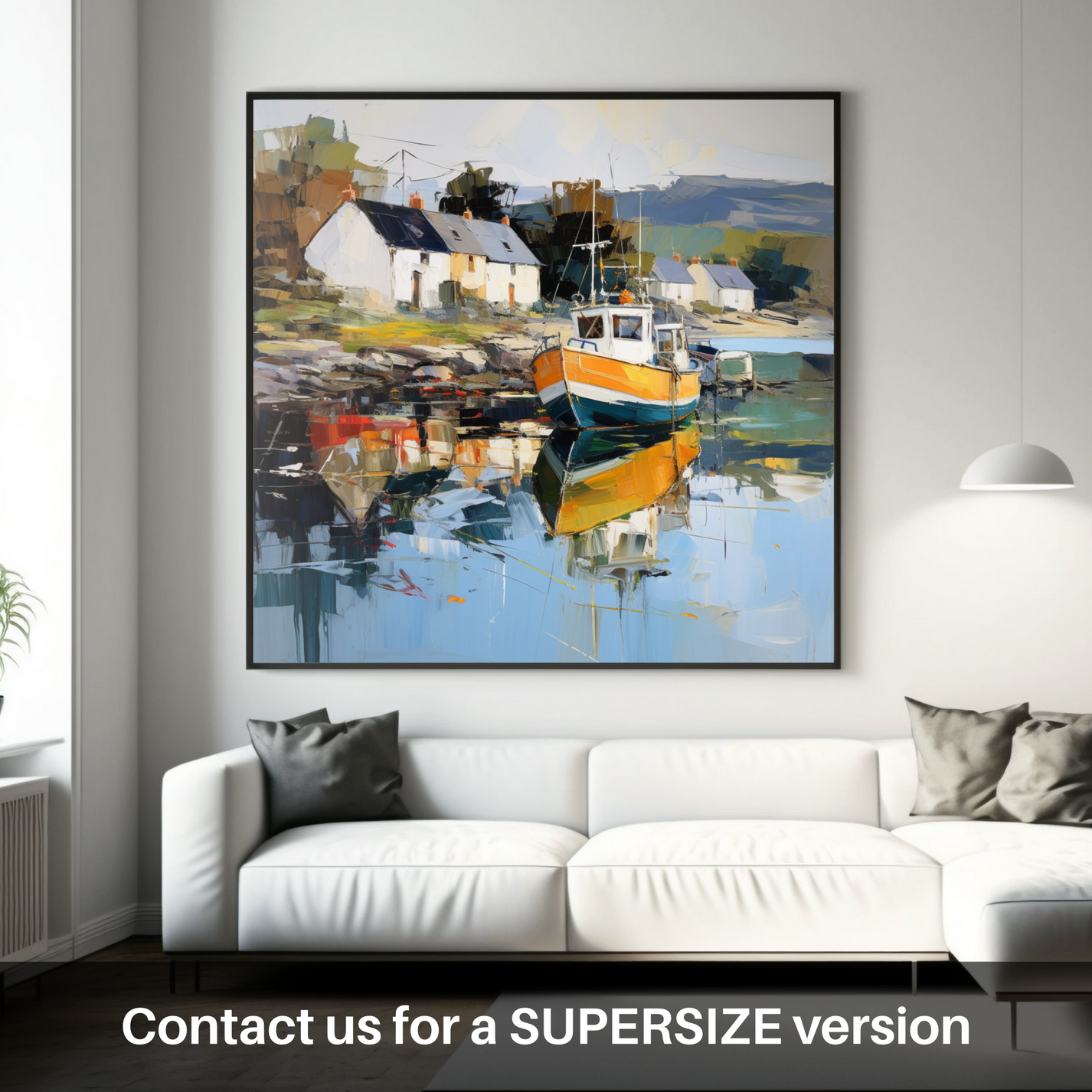 Painting and Art Print of Tayvallich Harbour, Argyll entitled "Vibrant ...