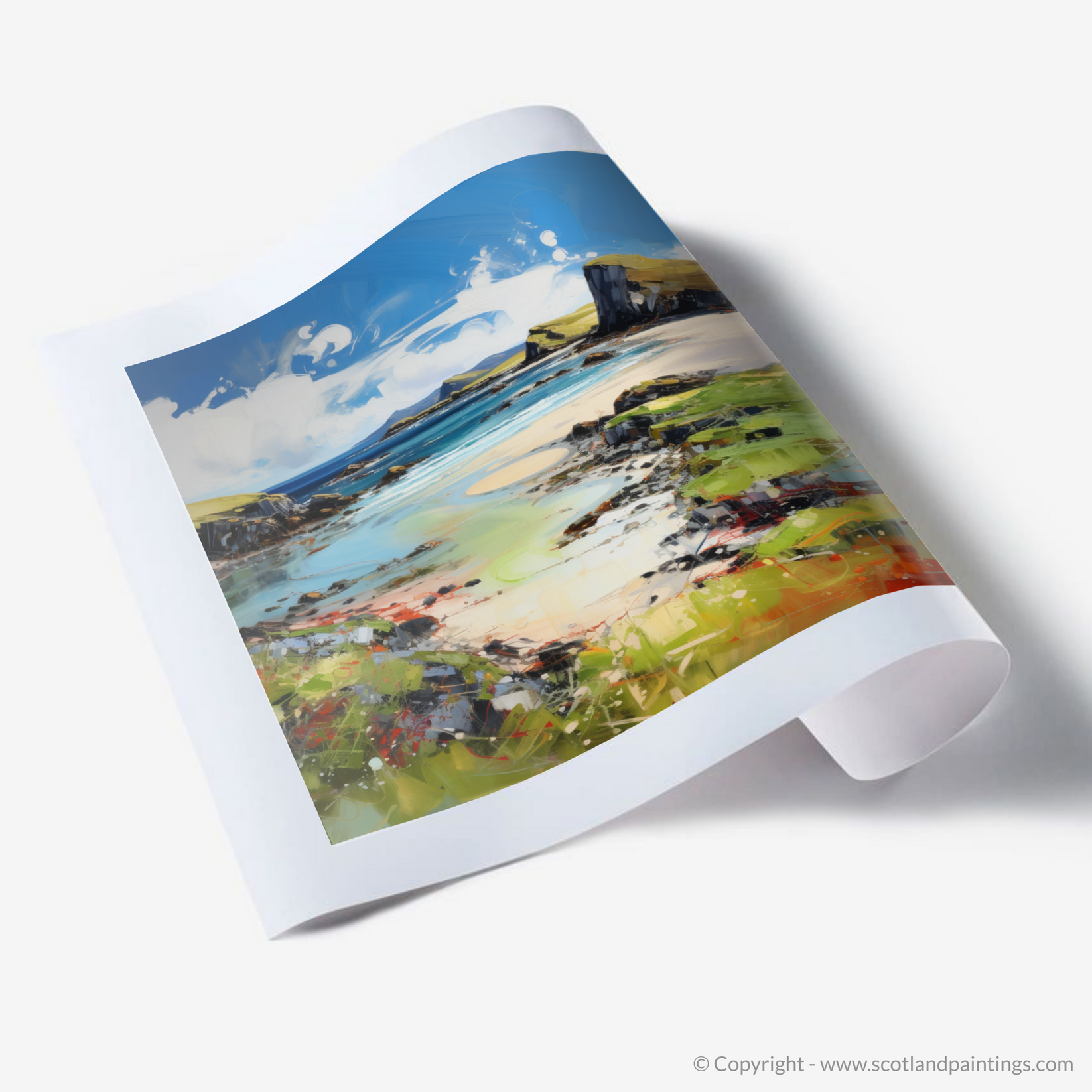 Painting and Art Print of Kiloran Bay, Isle of Colonsay entitled "Kilo ...
