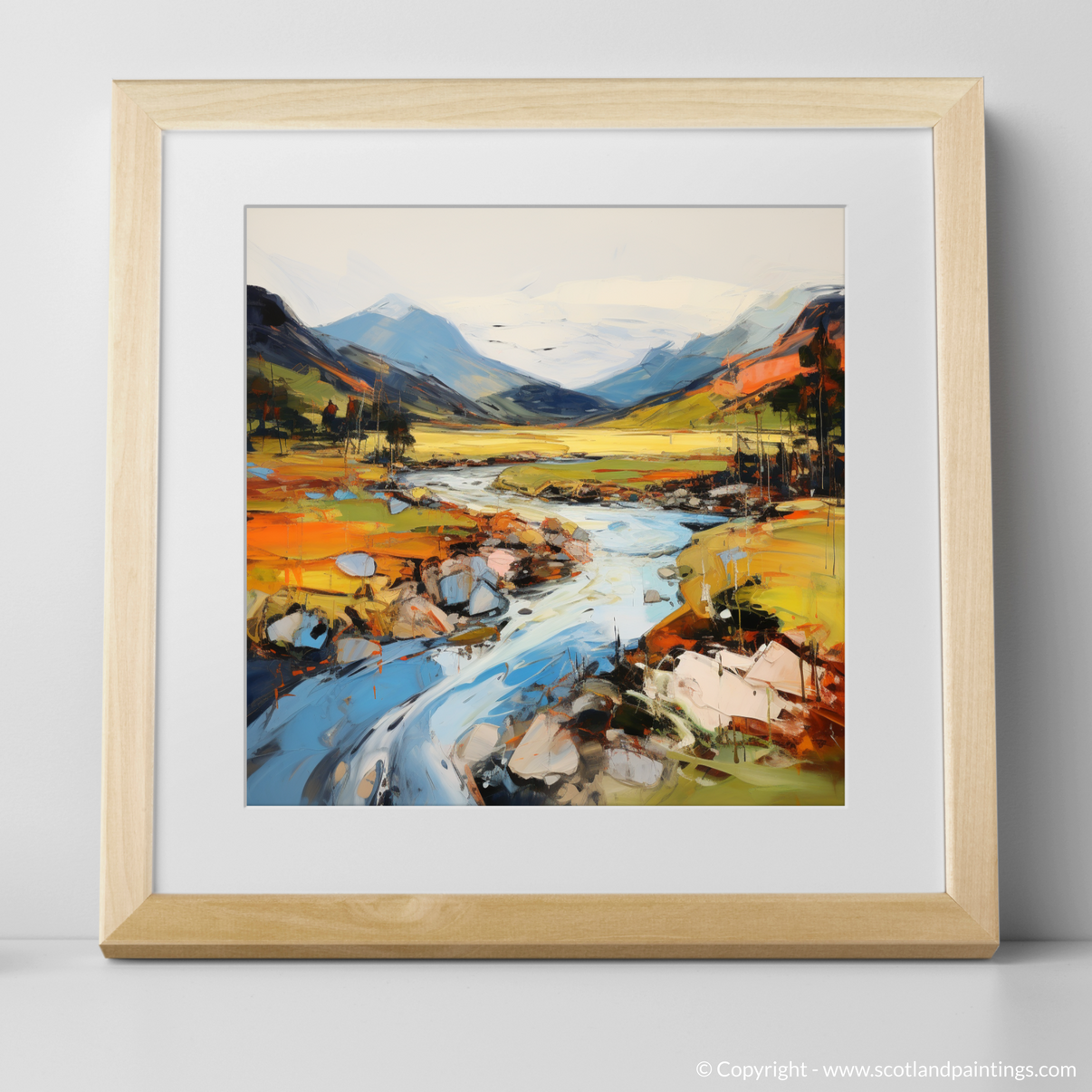 Painting and Art Print of Glen Esk, Angus entitled "Vibrant Escapade i ...
