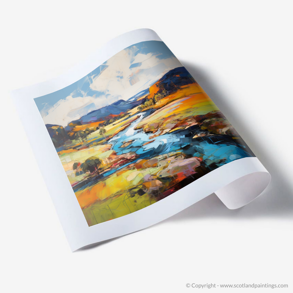 Painting and Art Print of Glen Esk, Angus entitled "Expressionist Ode ...