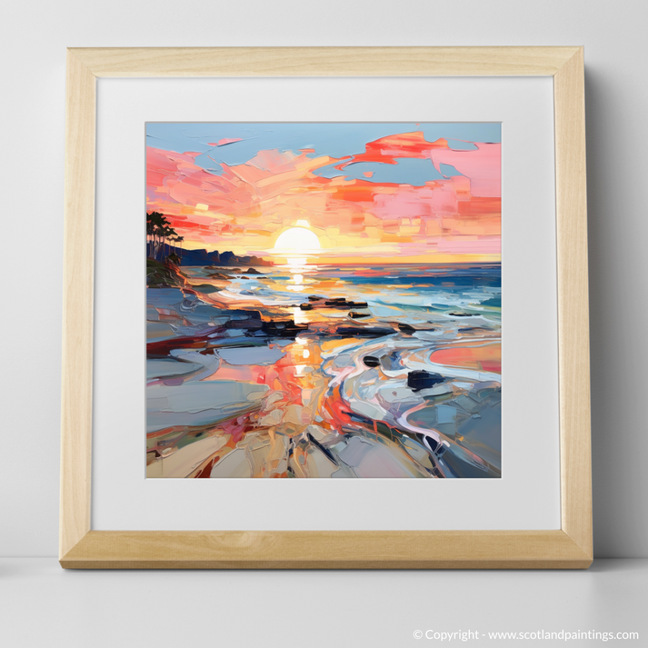 Painting and Art Print of Coral Beach at sunset entitled "Sunset Embra ...
