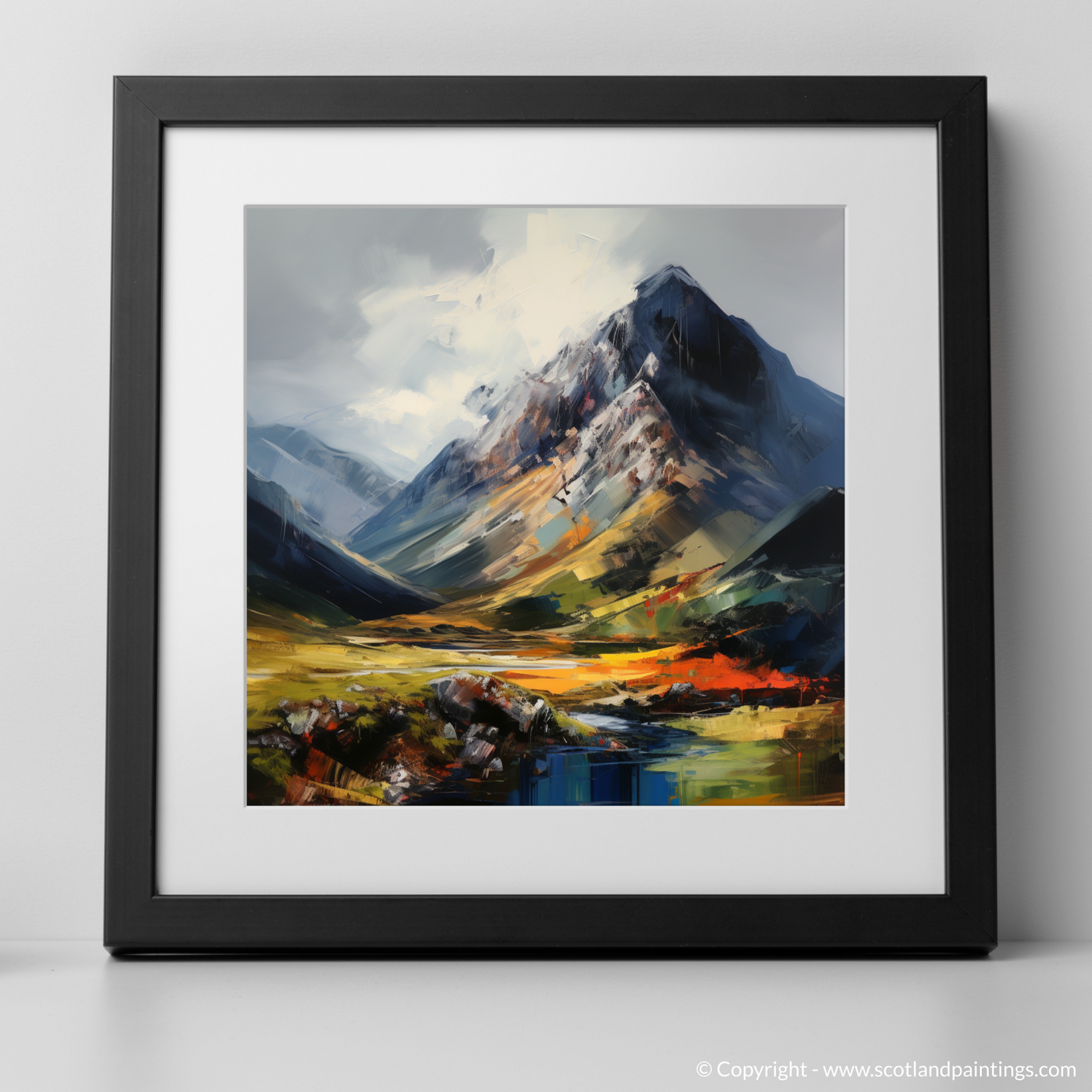 Painting and Art Print of Sgurr a' Mhaim, Highlands. entitled "Highlan ...