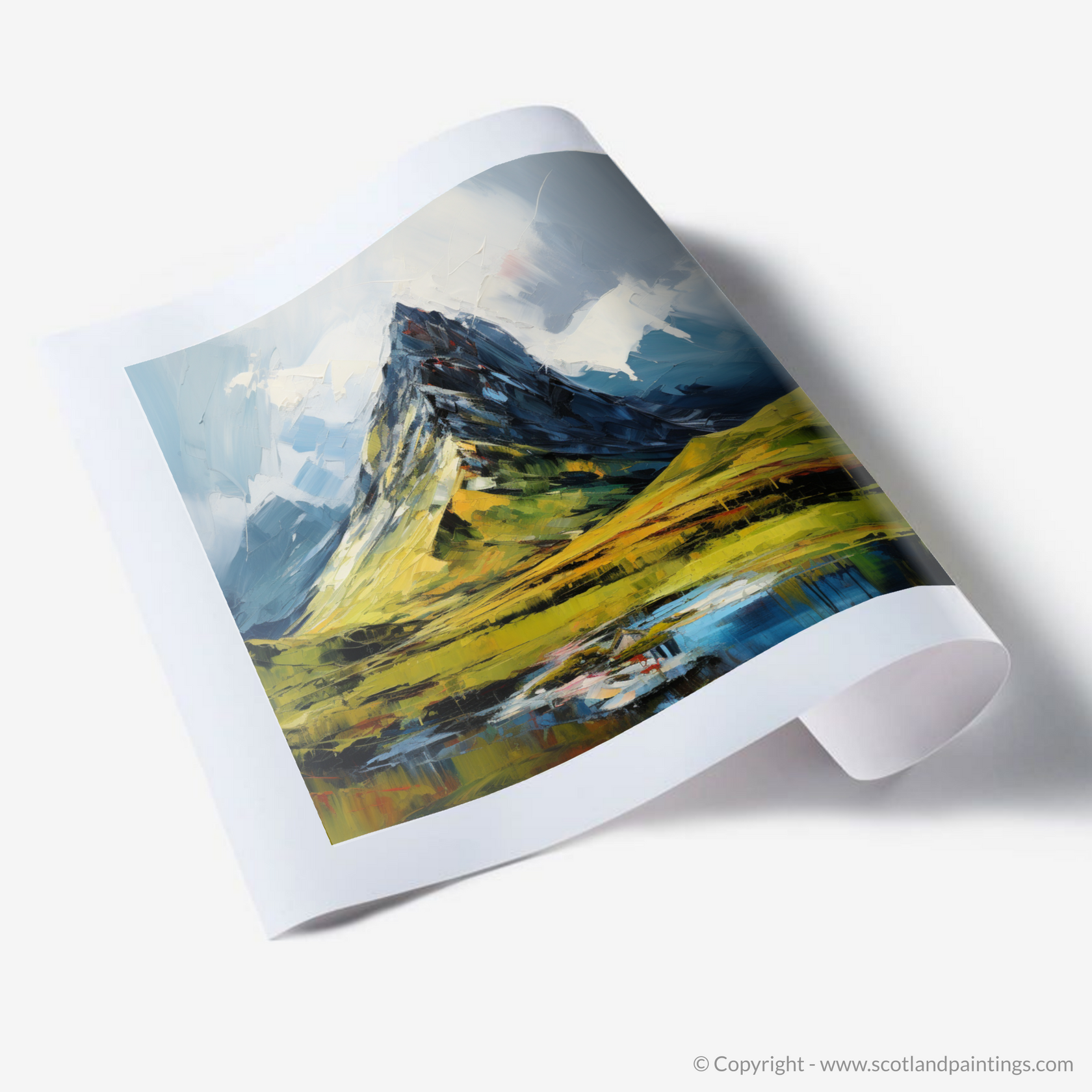 Painting and Art Print of Sgurr a' Mhaim, Highlands. entitled "Express ...