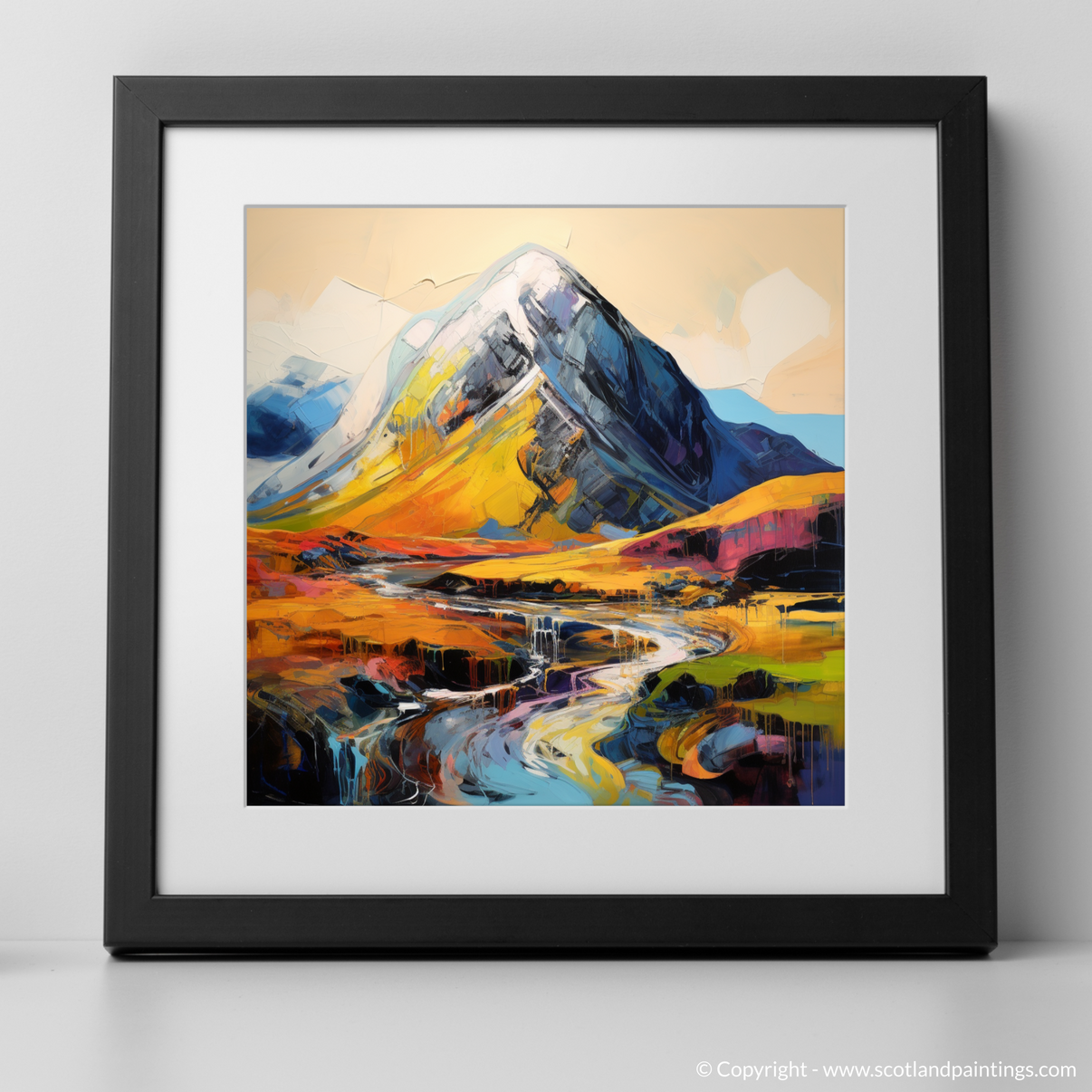 Painting and Art Print of Stob Coire Raineach (Buachaille Etive Beag ...