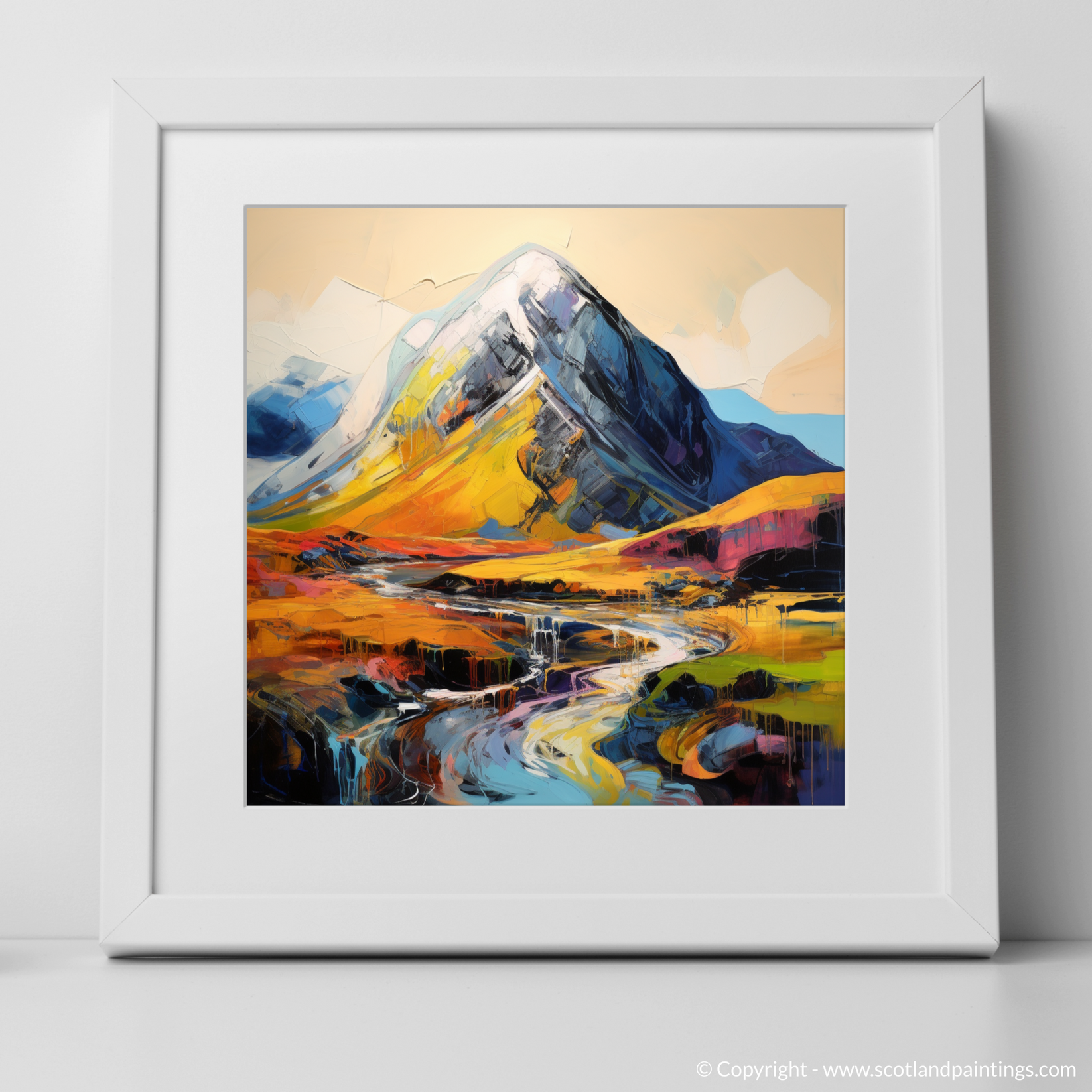 Painting and Art Print of Stob Coire Raineach (Buachaille Etive Beag ...