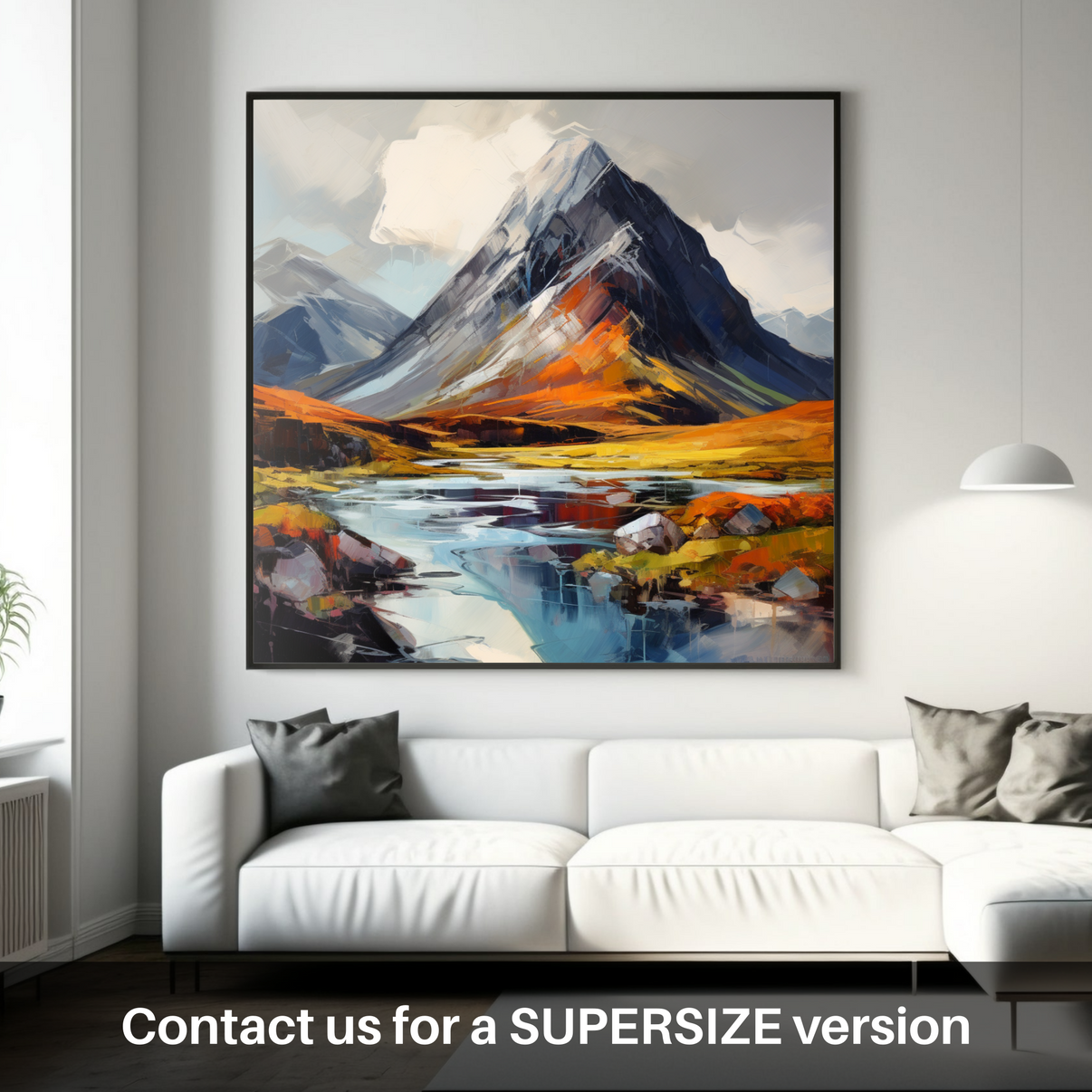 Painting and Art Print of Stob Coire Raineach (Buachaille Etive Beag ...