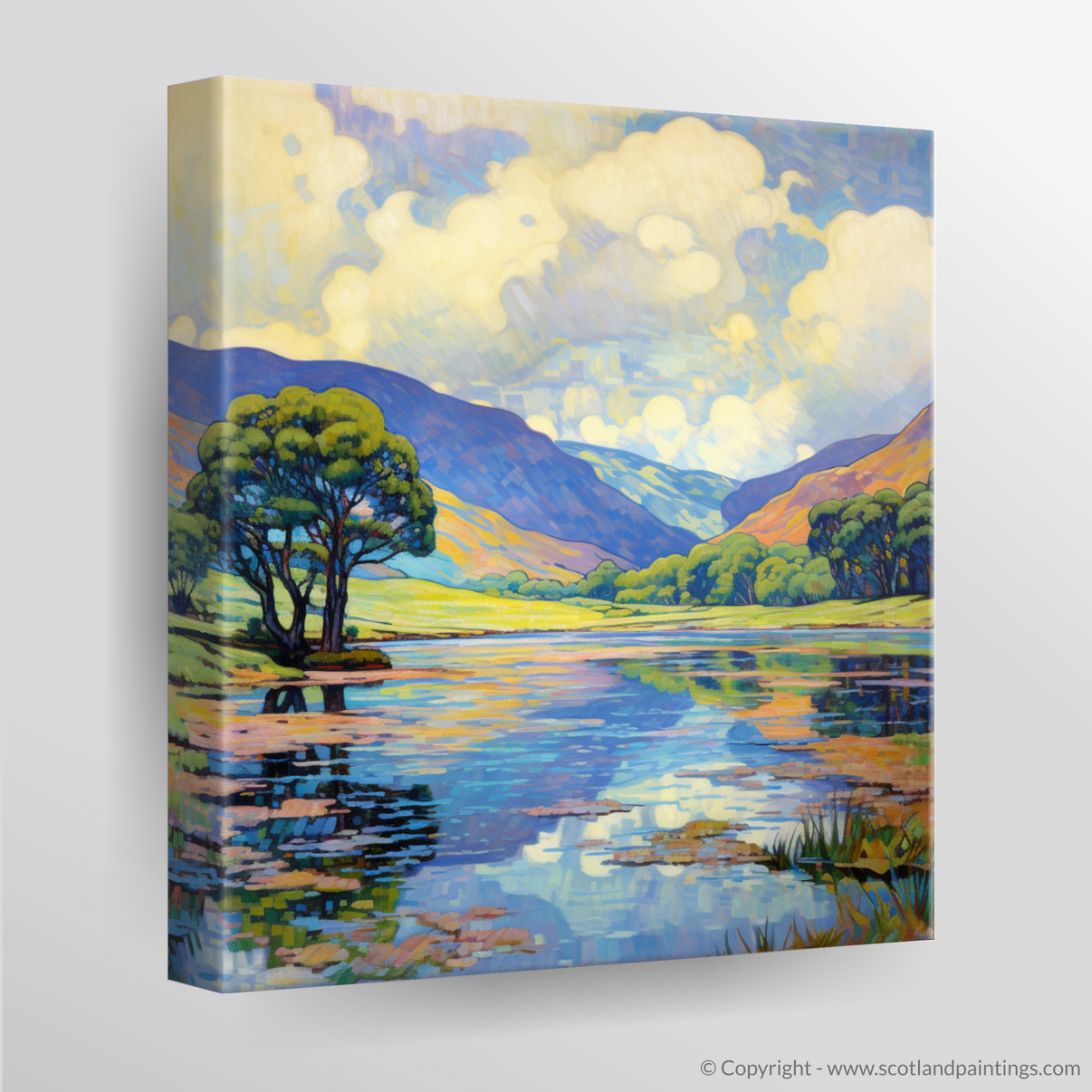 Painting and Art Print of Glen Lochay, Perthshire in summer entitled ...