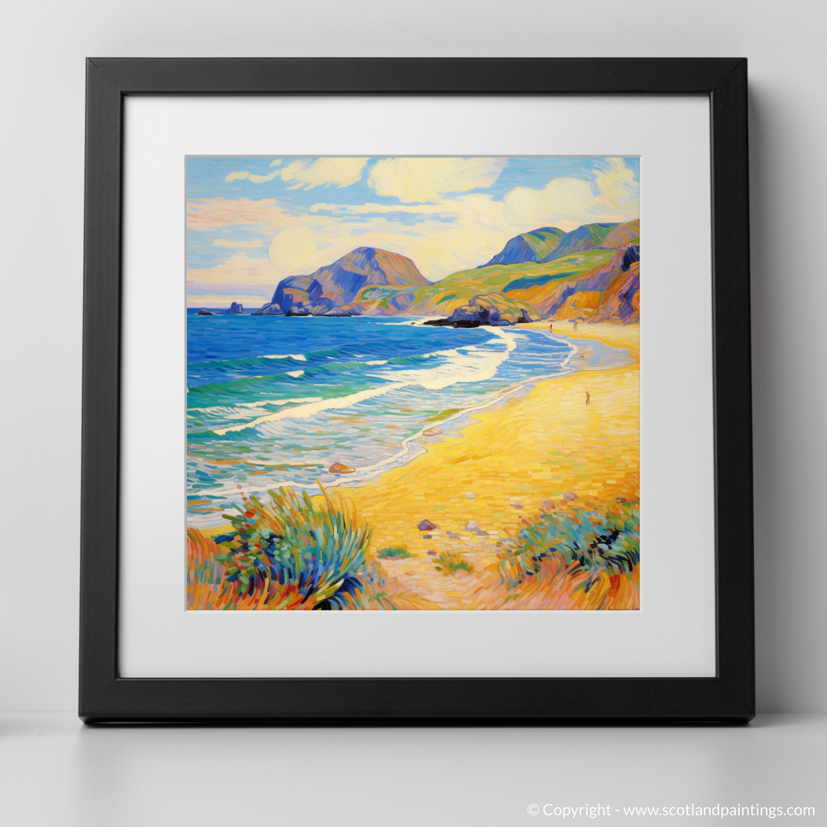 Painting and Art Print of Sandwood Bay, Sutherland in summer entitled ...