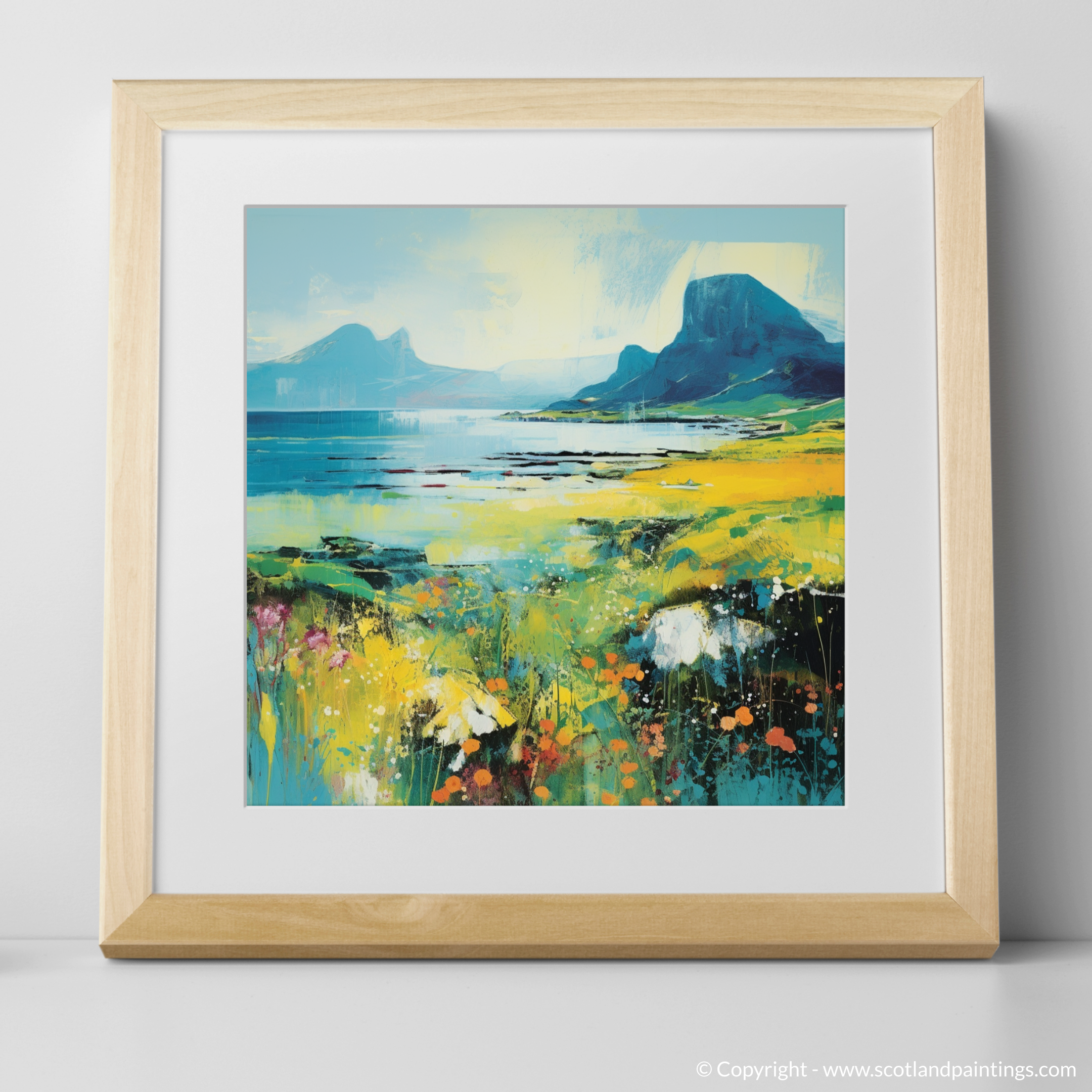 Painting and Art Print of Isle of Eigg, Inner Hebrides in summer entit ...