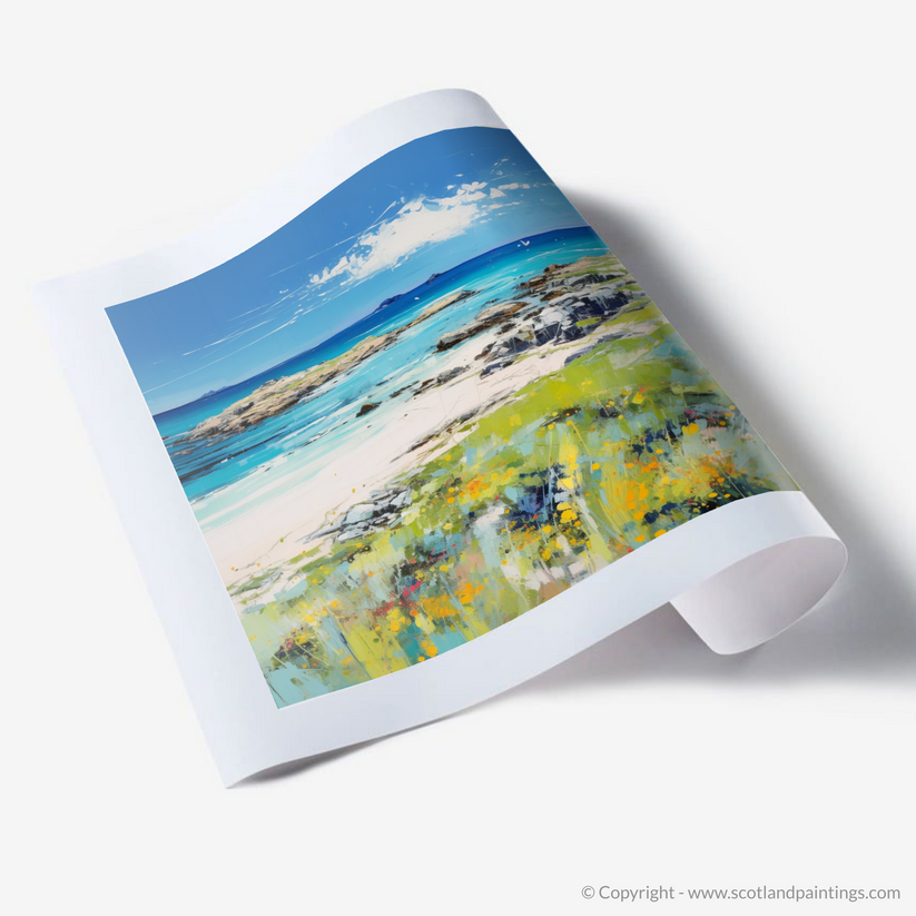 Painting and Art Print of Isle of Tiree, Inner Hebrides in summer enti ...