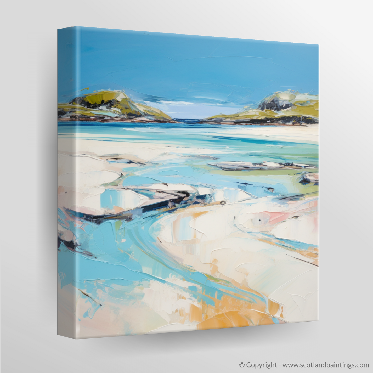 Painting and Art Print of Silver Sands of Morar in summer entitled "Su ...