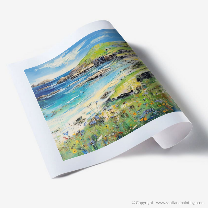 Painting and Art Print of Calgary Bay, Isle of Mull in summer entitled ...