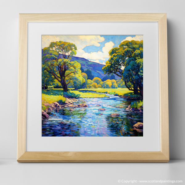 Painting and Art Print of River Earn, Perthshire in summer entitled "S ...