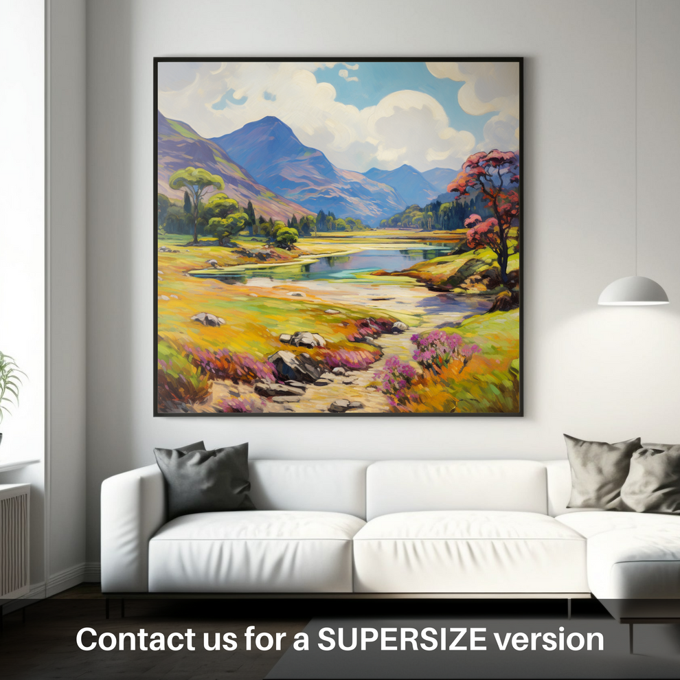 Painting and Art Print of Glen Affric, Highlands in summer entitled "S ...