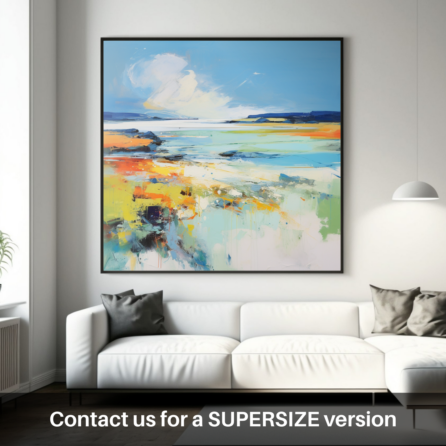 Painting and Art Print of Isle of Tiree, Inner Hebrides in summer enti ...