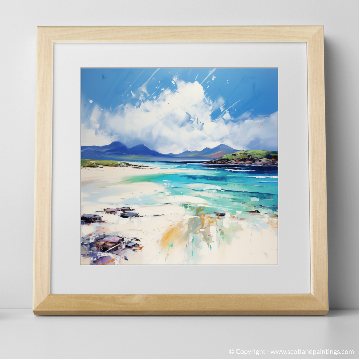 Painting and Art Print of Seilebost Beach, Isle of Harris in summer en ...