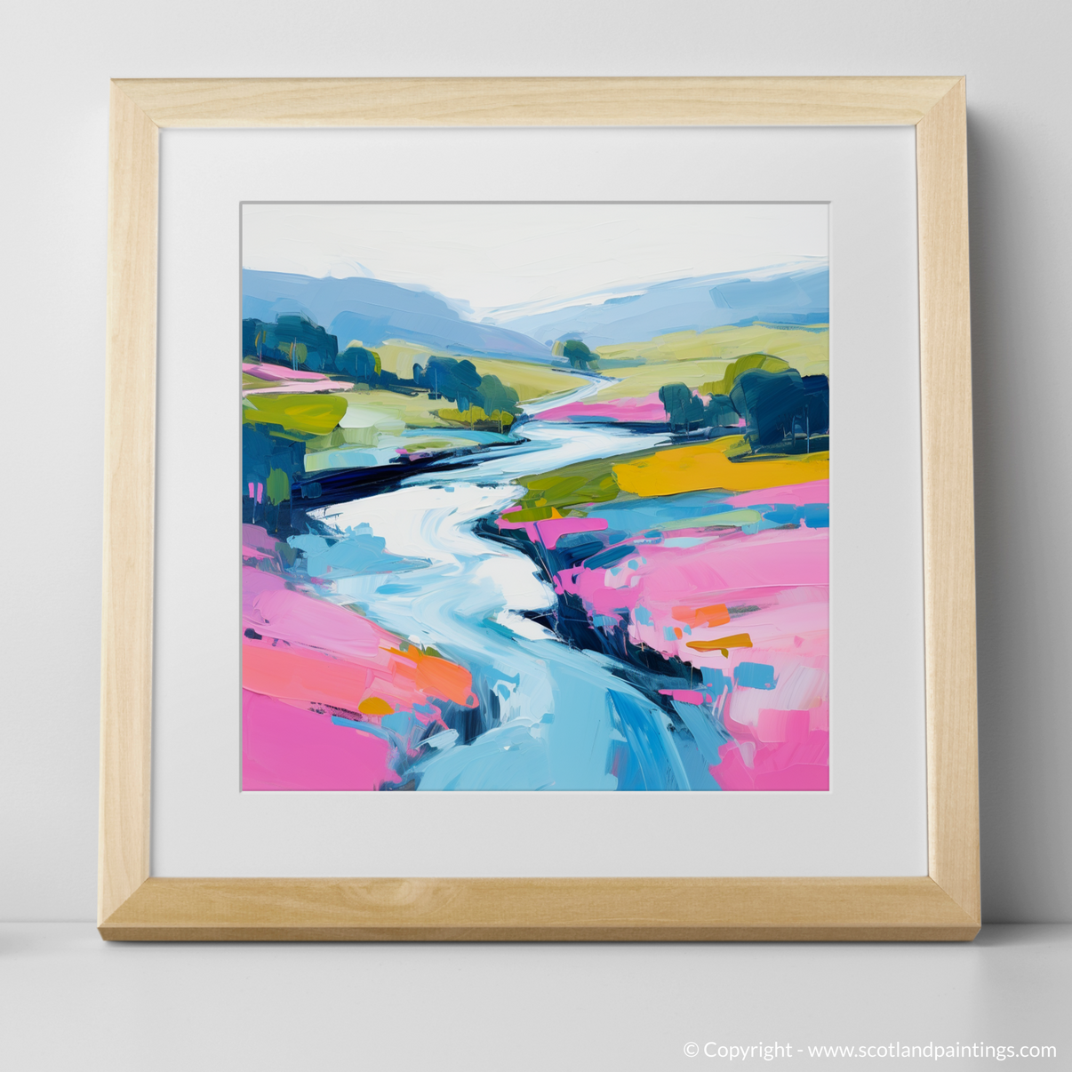 Painting and Art Print of River Garry, Highlands in summer entitled "V ...