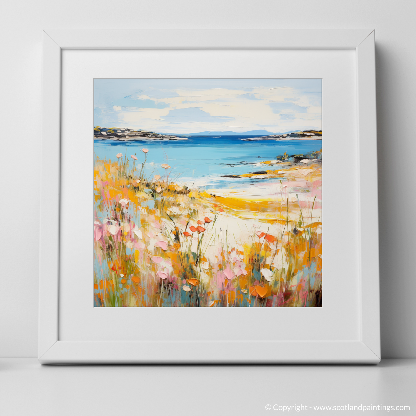 Painting and Art Print of Isle of Gigha, Inner Hebrides in summer enti ...