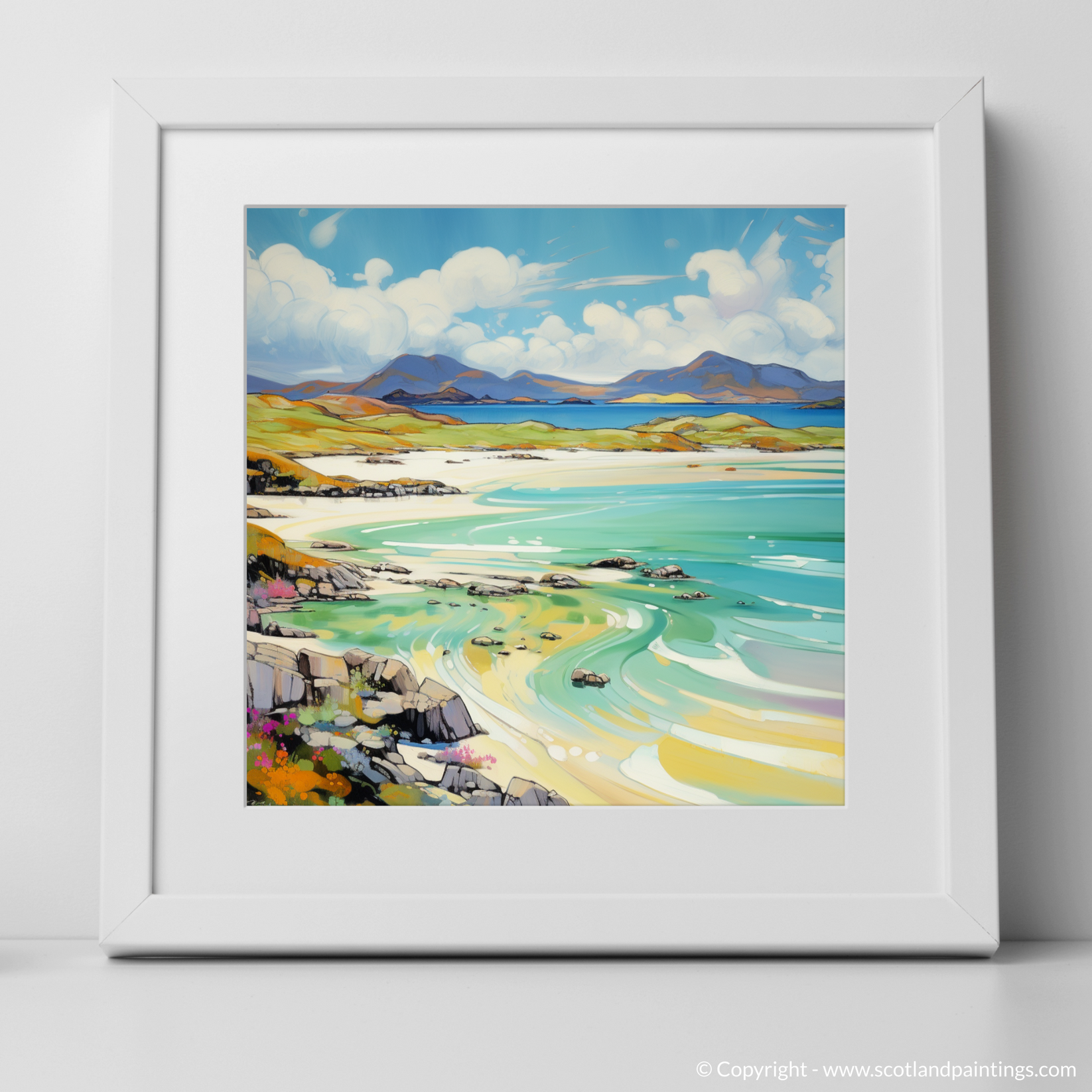 Painting and Art Print of Isle of Harris, Outer Hebrides in summer. He ...