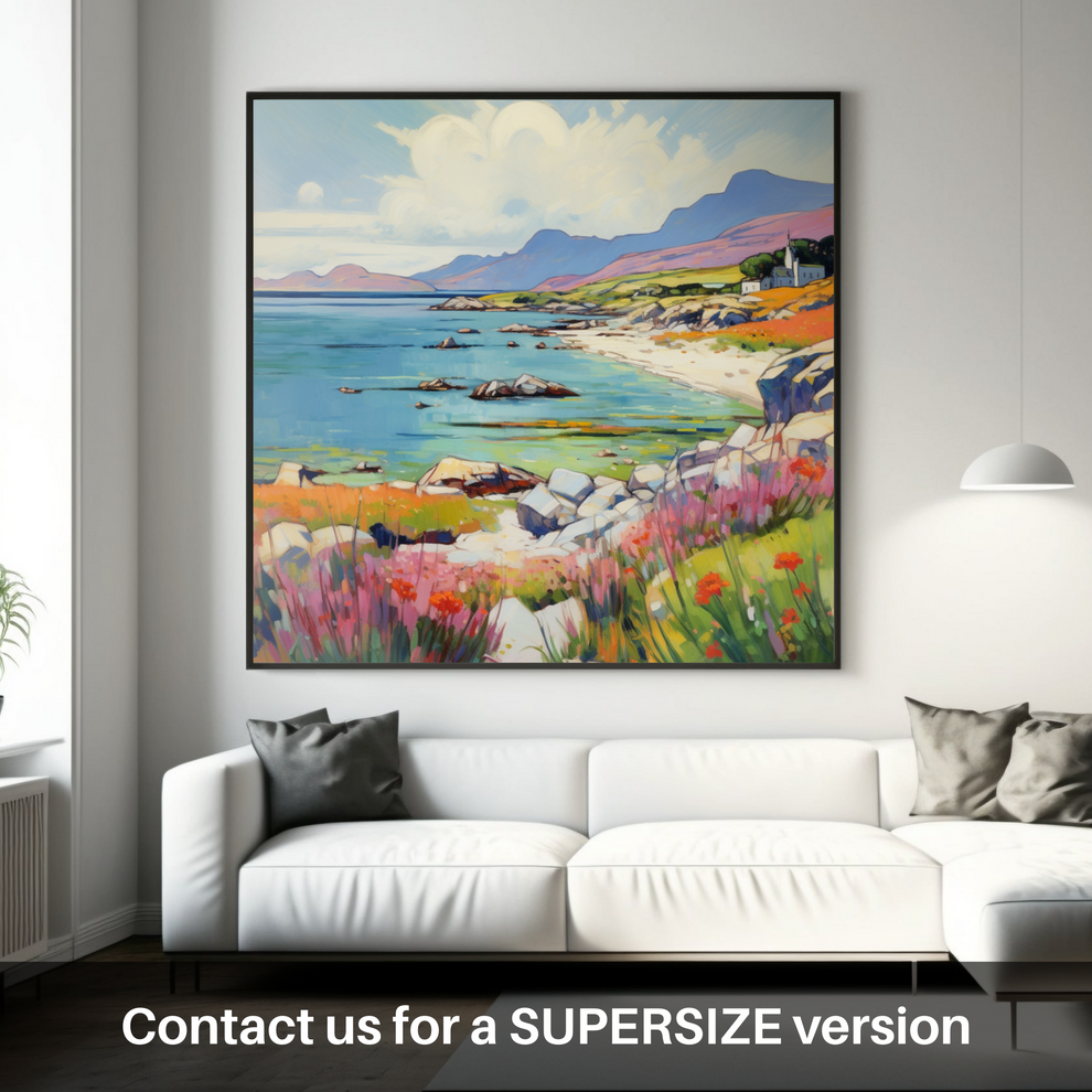 Painting and Art Print of Isle of Mull, Inner Hebrides in summer entit ...