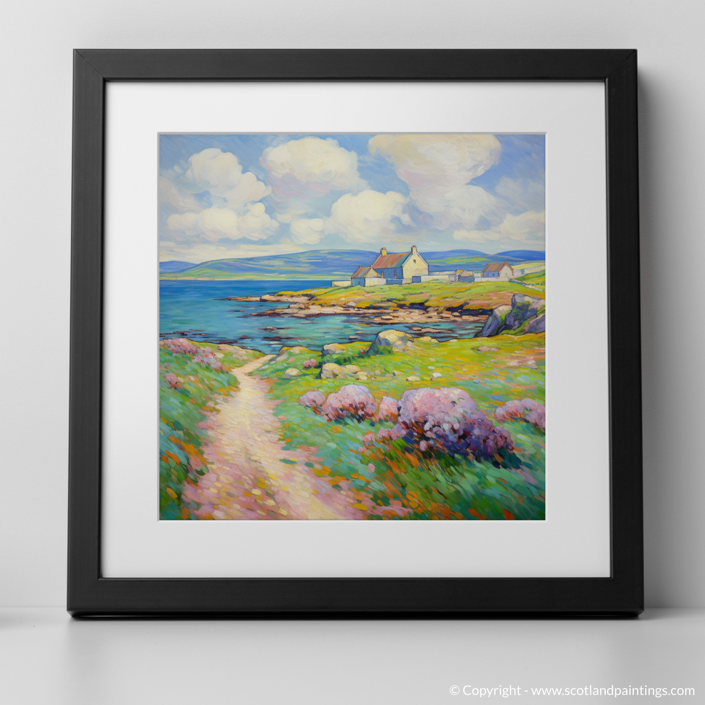 Painting and Art Print of Isle of Islay, Inner Hebrides in summer enti ...