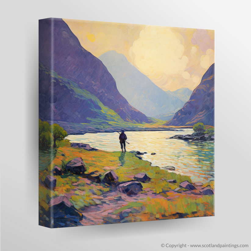 Painting and Art Print of Lone hiker in Glencoe during summer entitled ...