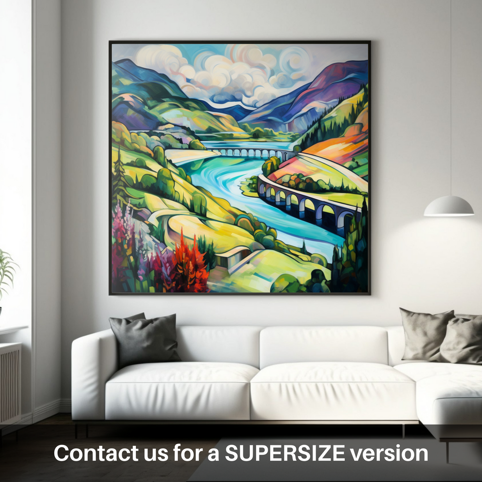 Painting and Art Print of Glenfinnan, Highlands in summer entitled "Hi ...