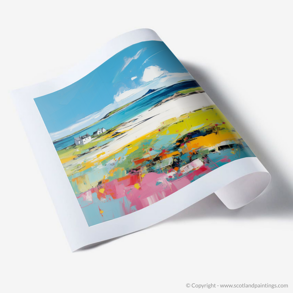 Painting and Art Print of Isle of Tiree, Inner Hebrides in summer enti ...