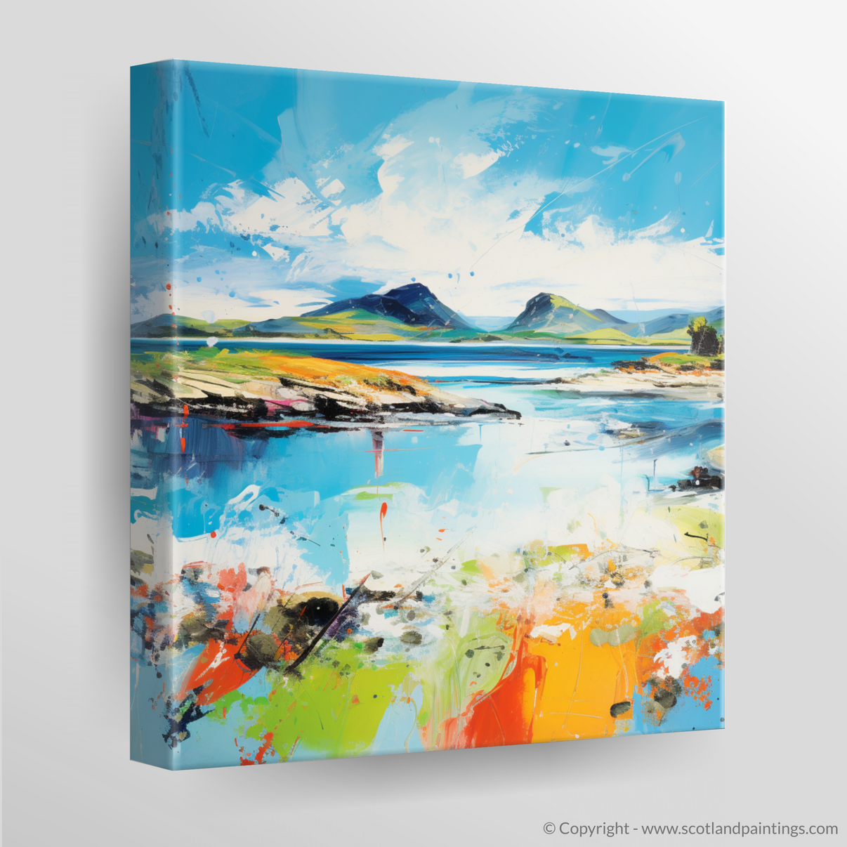 Painting and Art Print of Isle of Ulva, Inner Hebrides in summer entit ...