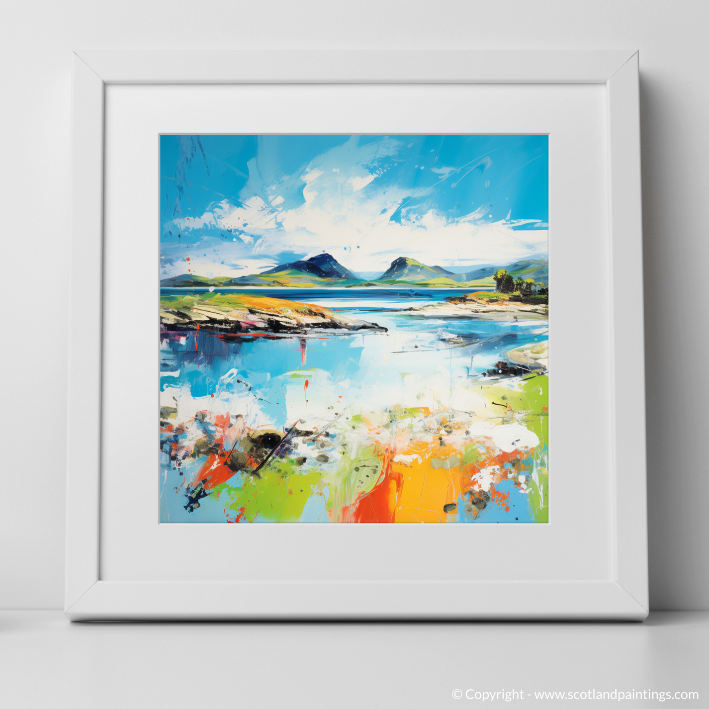 Painting and Art Print of Isle of Ulva, Inner Hebrides in summer entit ...