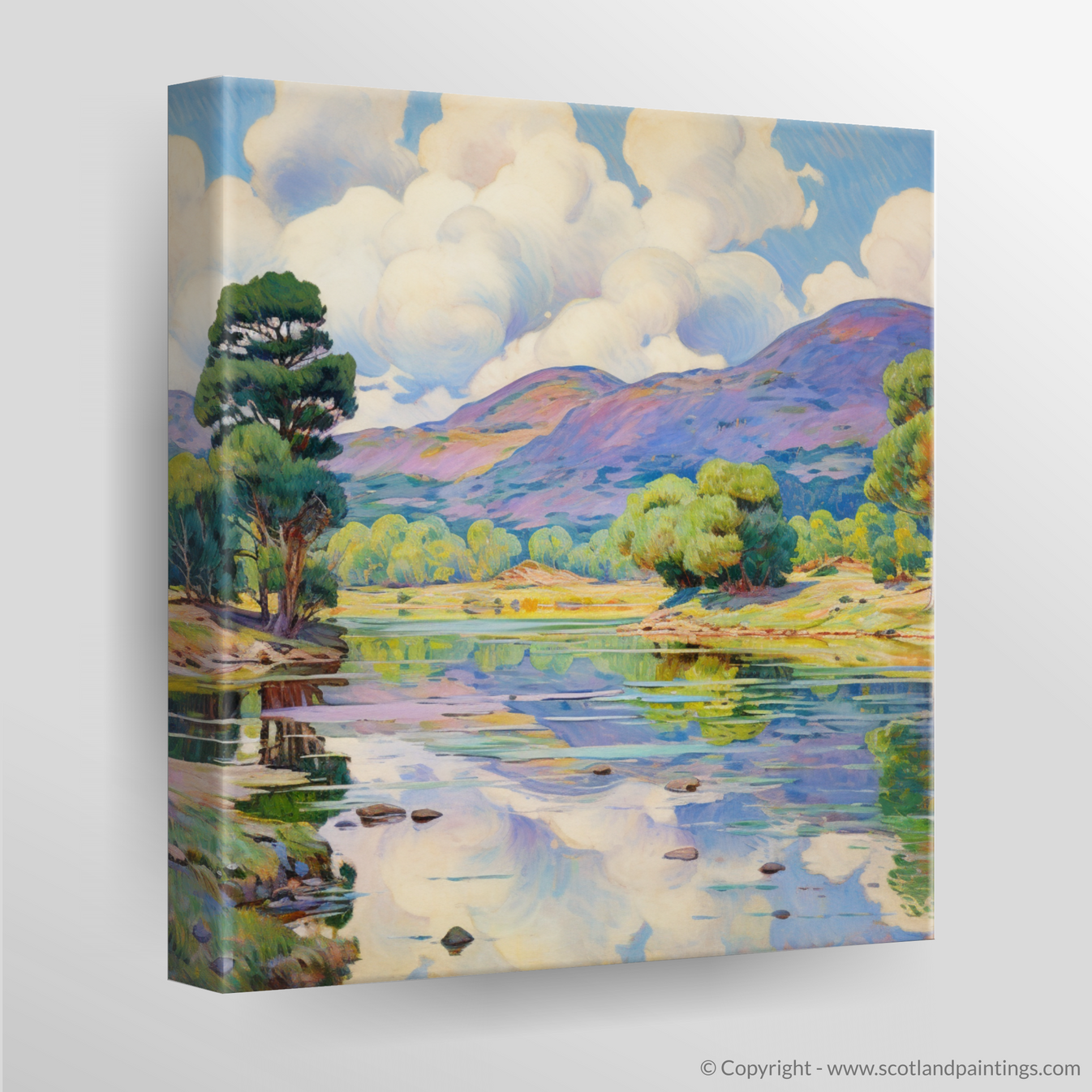 Painting and Art Print of Glen Affric, Highlands in summer entitled "S ...