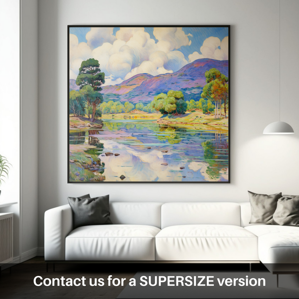 Painting and Art Print of Glen Affric, Highlands in summer entitled "S ...